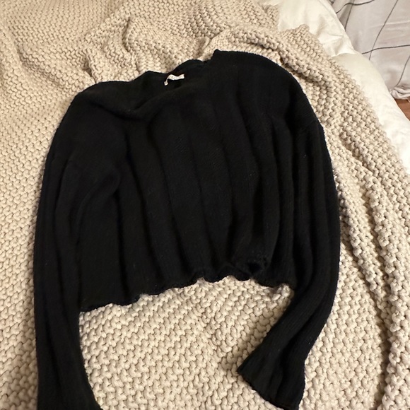 PacSun | Sweaters | Pacsun Cropped Black Sweater | Poshmark